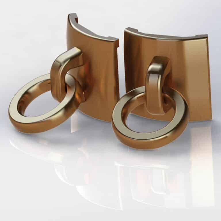 50mm Locking plate for Wrist Cuffs with ring | Swedish Collar