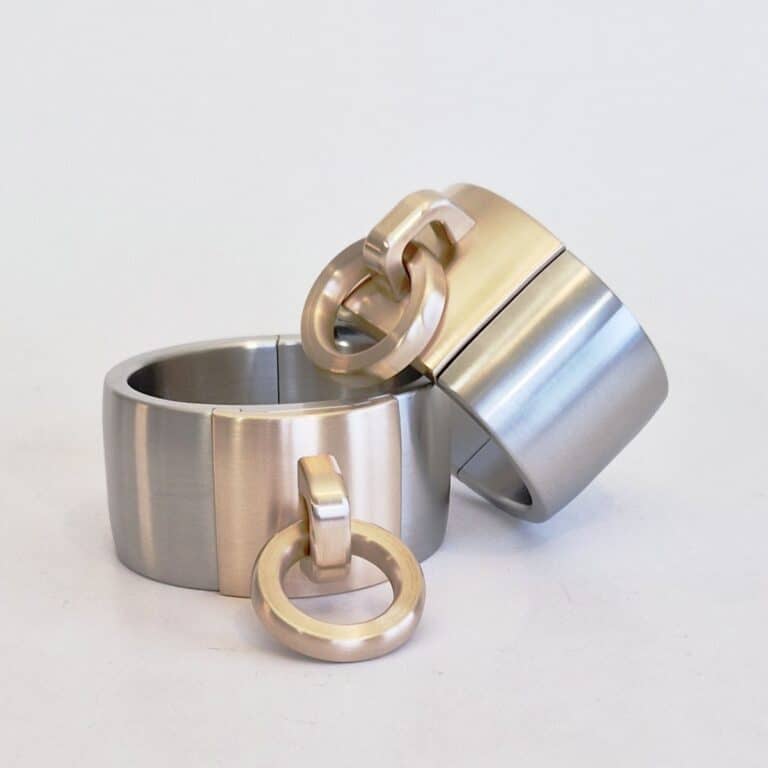 50mm Ankle Cuffs in Stainless Steel | Swedish Collar